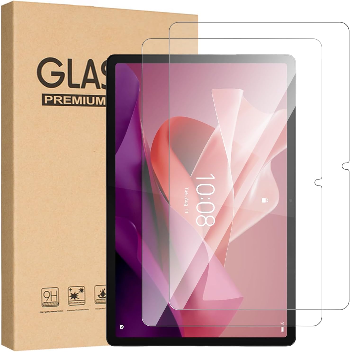 [2 Pack] T Tersely Screen protector for Lenovo Tab P12 (12.7 inch 2023), Tempered Glass Screen ...