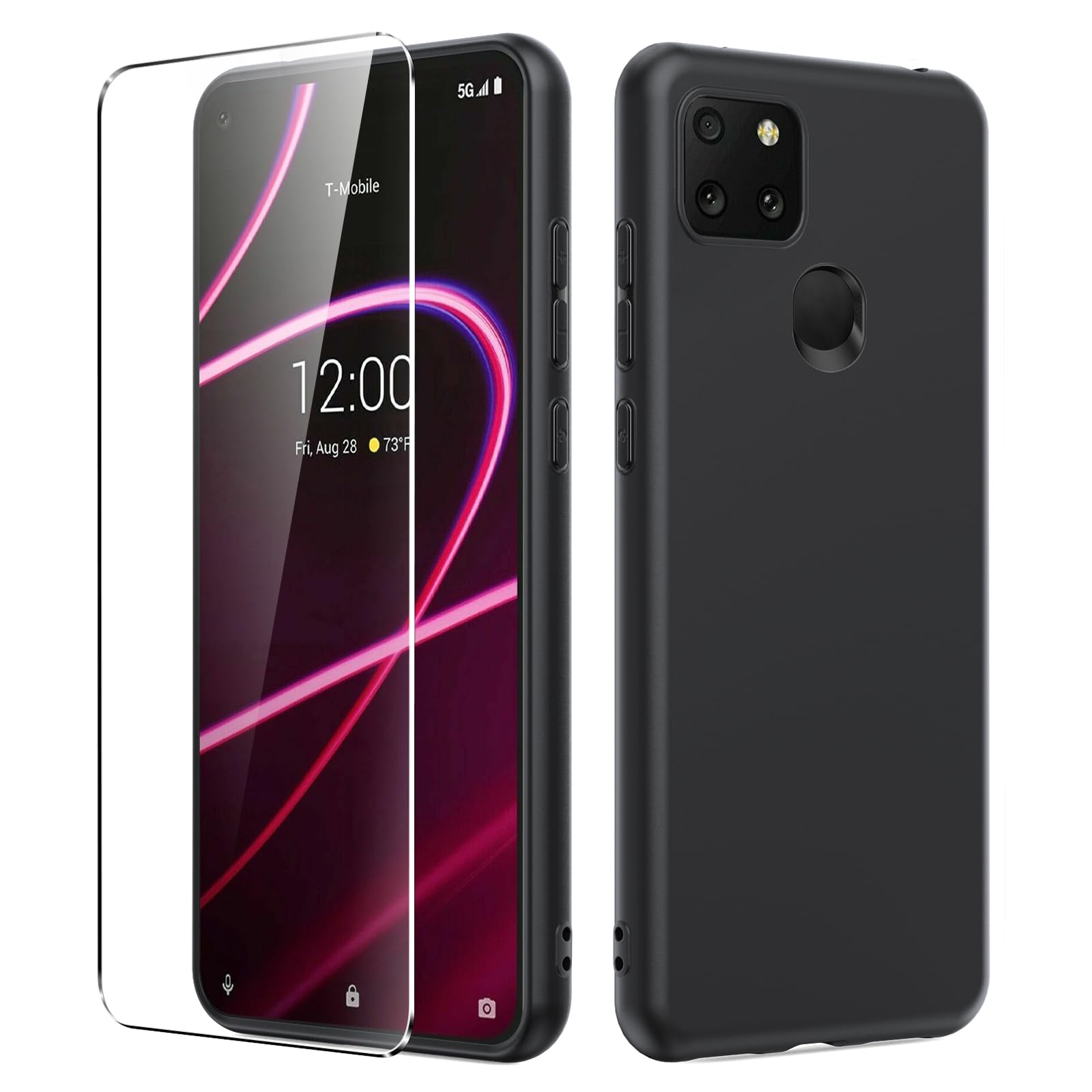 Amazon.com: Dioxide Compatible for T-Mobile Revvl 5G Phone Case with Screen Protector, Soft TPU ...