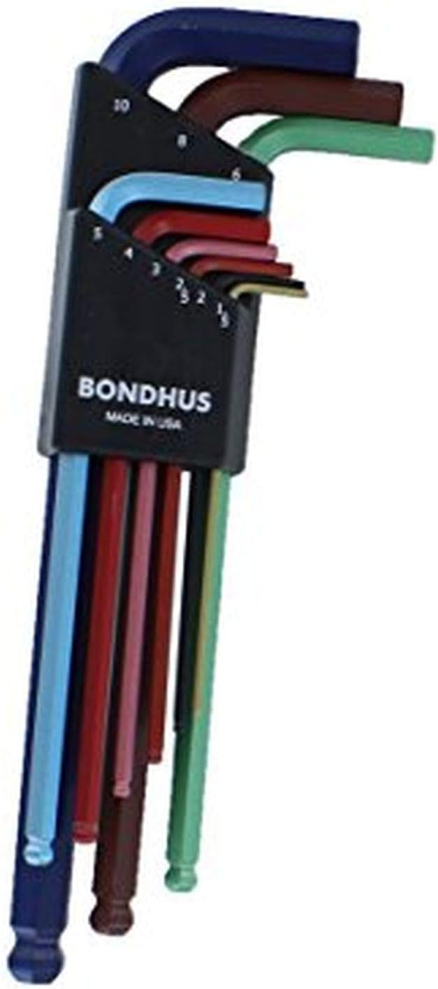 Bondhus 10999 Juego de 9 Llaves Hexagonales Métricas con Punta de Bola ...