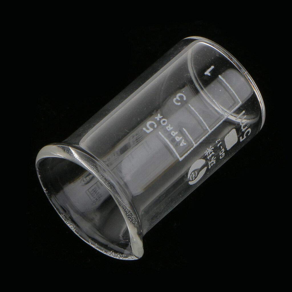 5& 20mL Graduated icate Glass Conical Flask Cylinder Beaker Measuring ...
