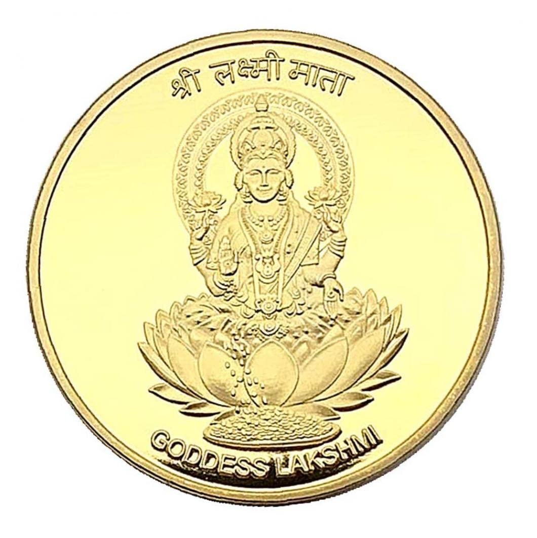 Buy Casiler Indian Goddess Lakshmi Commemorative Coin Gold Plated Gold ...