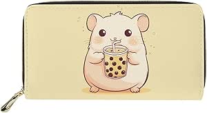Amazon.com: Belidome Cute Hamster Women's Purse Bag with Zipper Card ...