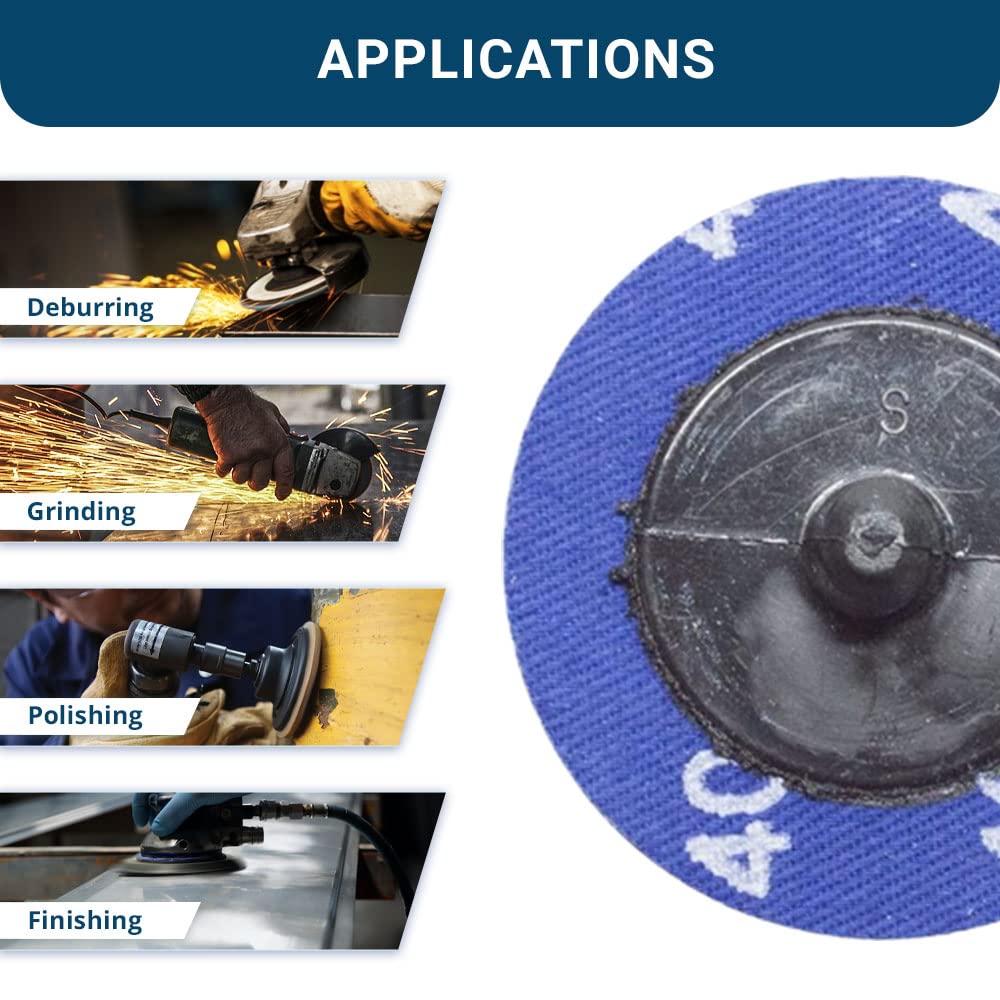 Snapklik.com : Benchmark Abrasives 2 Quick Change Zirconia Sanding Discs