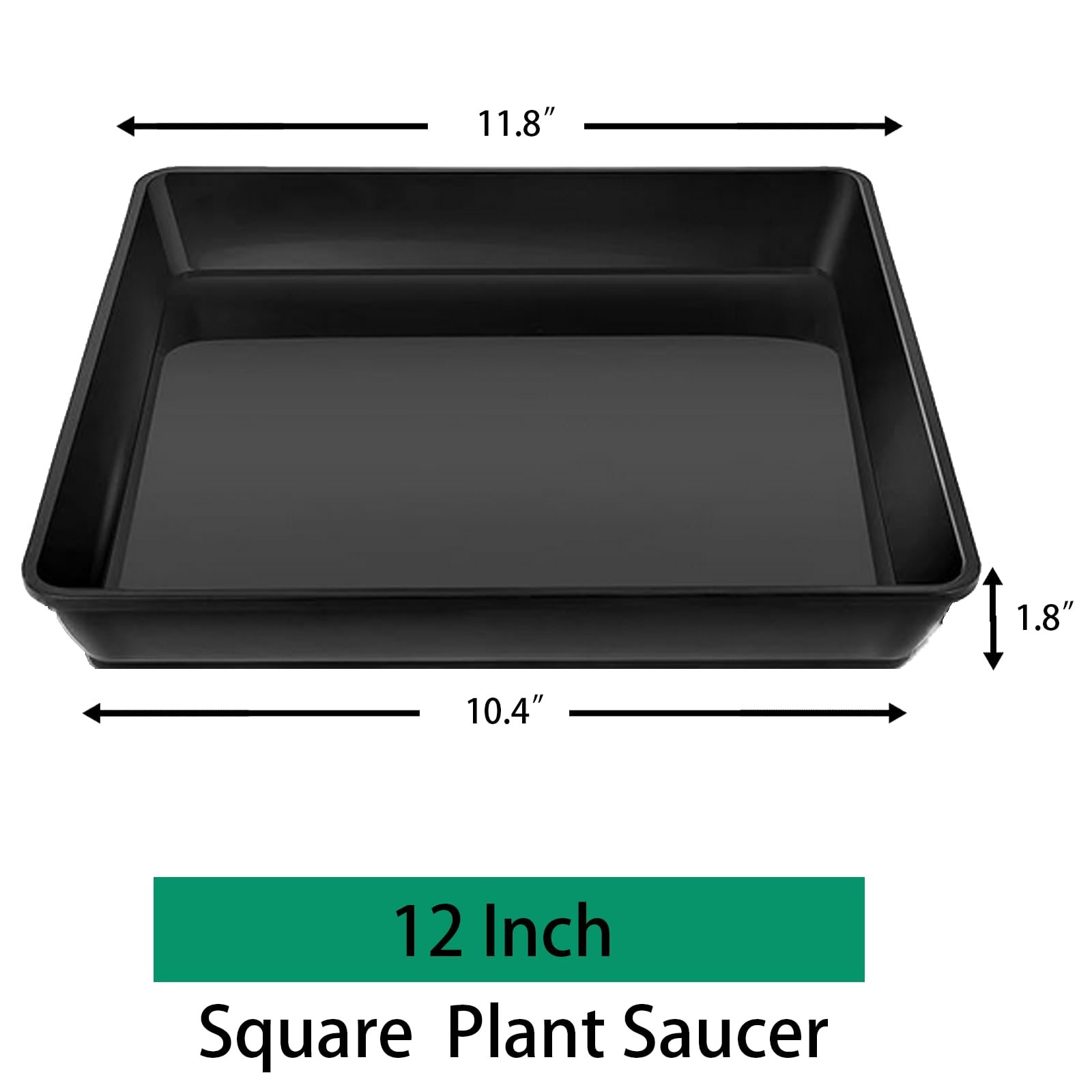 Snapklik.com : Tectsia Square Plant Saucer 12 Inch 5 Pack, Planter ...