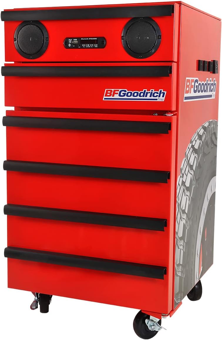 Amazon.com: BFGoodrich Tool Chest Fridge with Bluetooth Speaker, 1.8 Cu ...