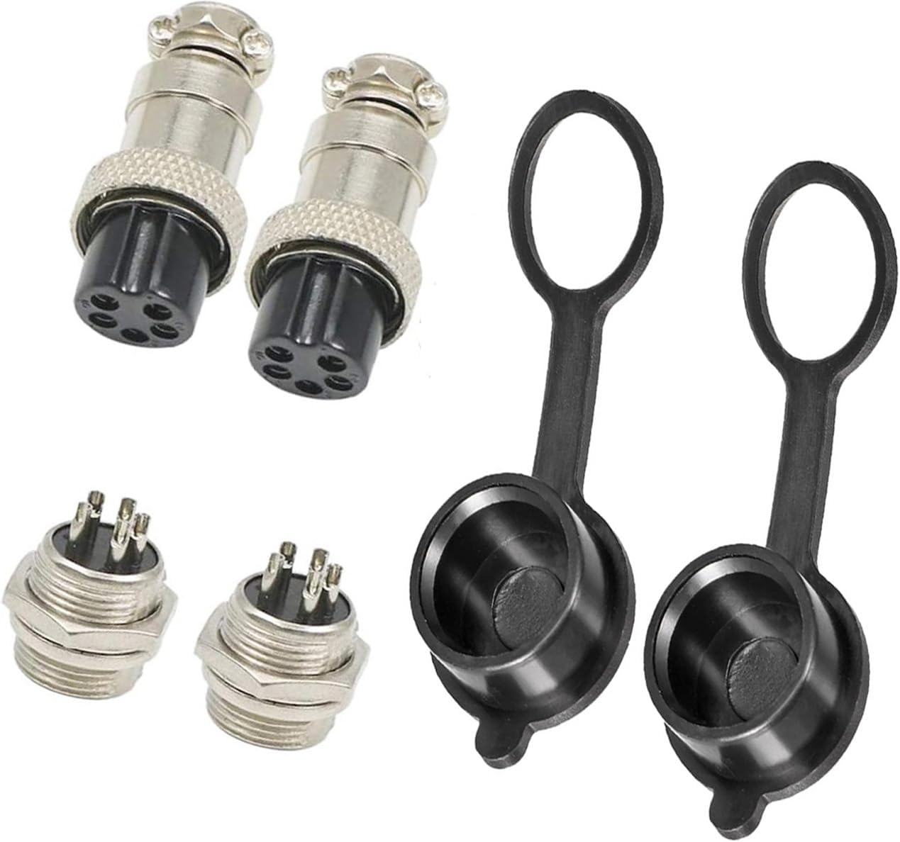 Amazon.com: 12mm 5-Pin Metal Male/Female Panel Aviation Cable Connector ...