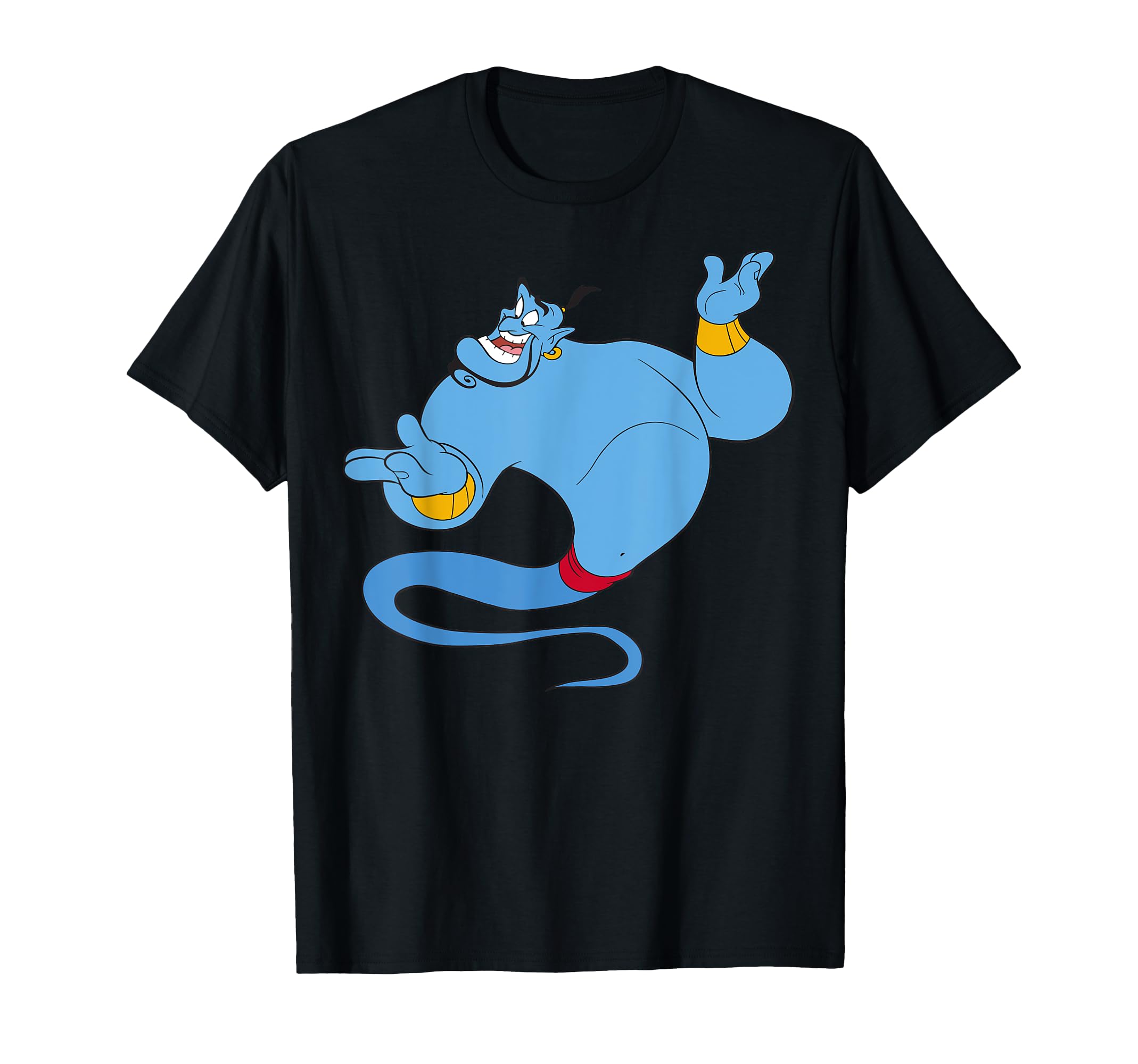 Amazon.com: Disney Aladdin Genie Floating Happy Portrait T-Shirt ...