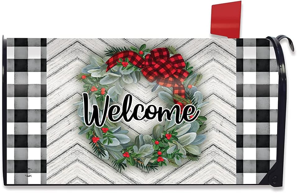 Amazon.com: YINENA Welcome Winter Tree Mailbox Cover Magnetic Standard ...