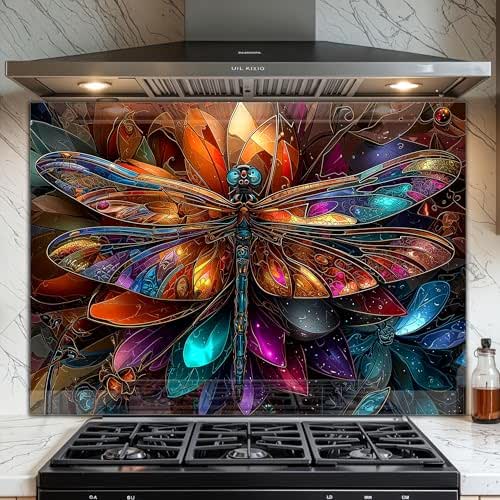 Amazon.com: Tempered Glass Backsplash for Kitchen - Easy to Clean ...