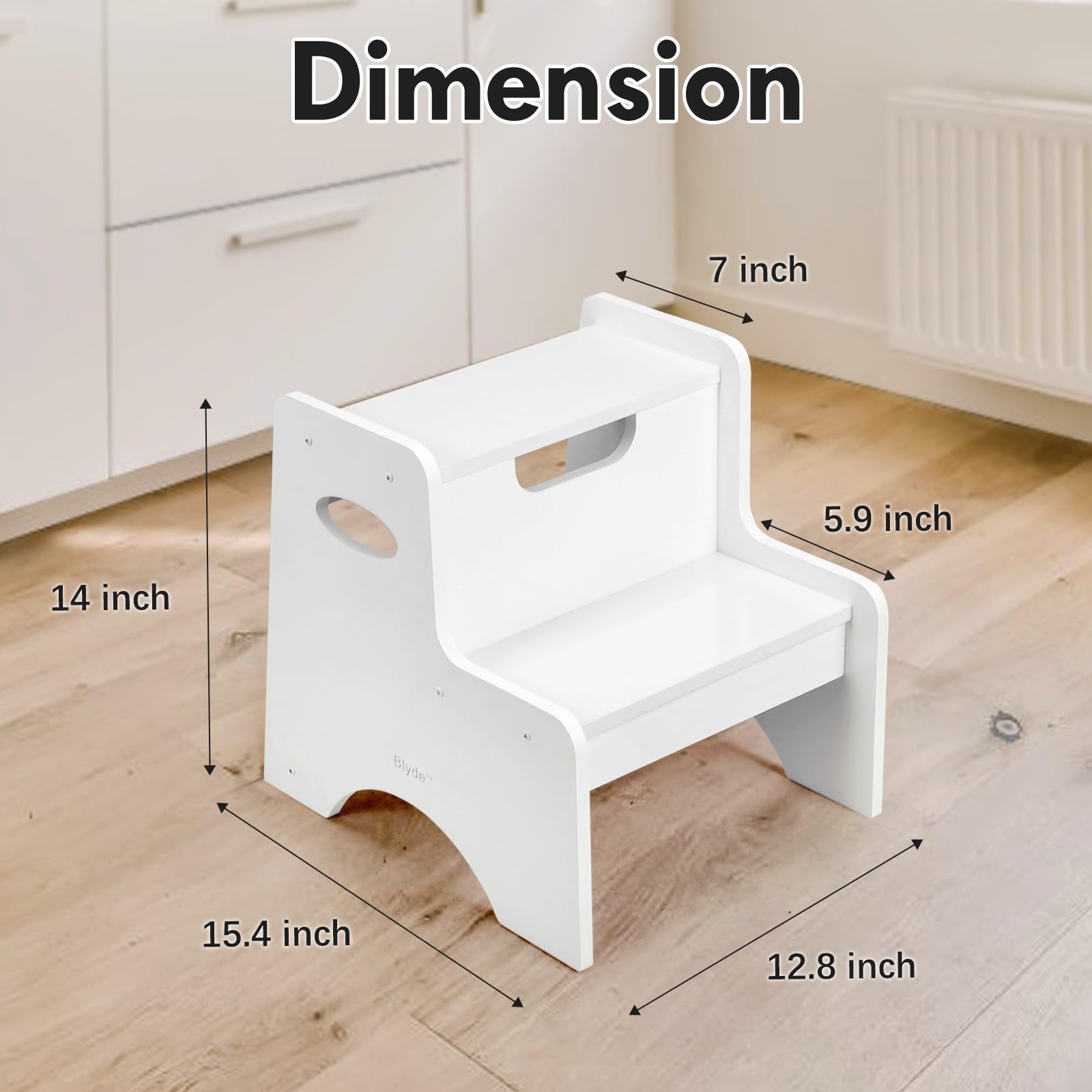 Blyde Toddler Step Stool for Kids Two Step Stool Bathroom Basin Stool ...