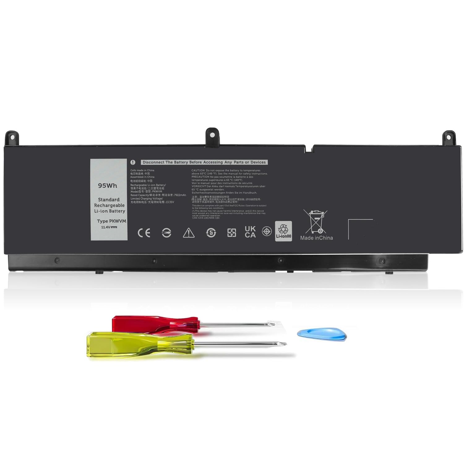 Amazon.com: 95Wh 11.4V PKWVM Laptop Battery Replacement for Dell ...