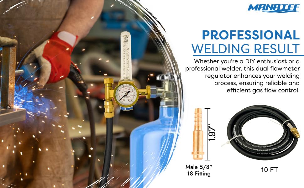 Snapklik.com : Argon Regulator TIG Welder MIG Welding CO2 Flowmeter 10 ...