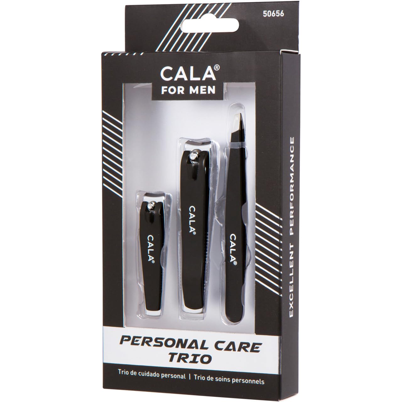 CALA - trio de cuidado personal para hombres, corta uñas y pinzas (3 ...