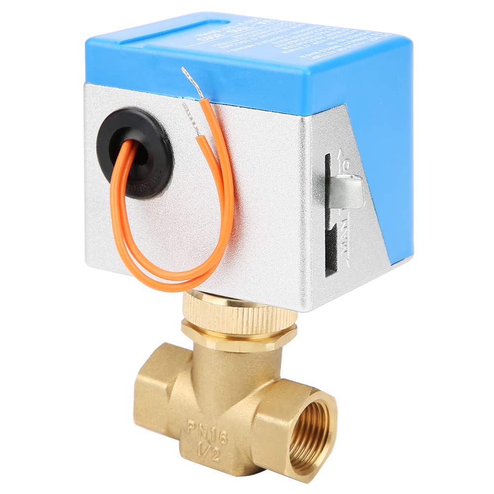 Buy Motorized Ball Valve, DN15 Brass 2 Way Motorized Ball Electrical ...