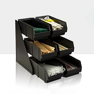 Amazon.com: TBQATNTS 6 Compartment Serve Condiment Bin, Self Serve ...