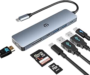 Amazon.com: Tiergrade USB C Hub Multiport Adapter, 7-in-1 USB C Docking ...