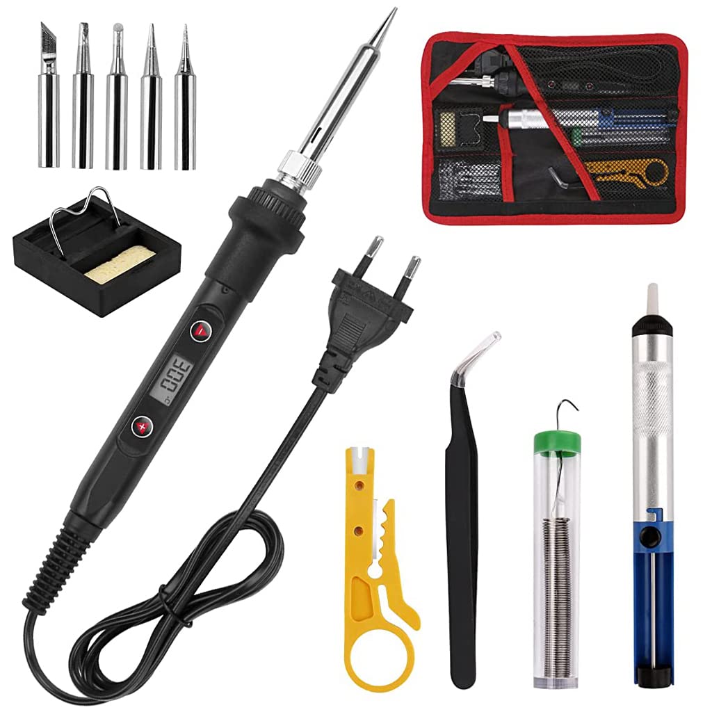 HASTHIP® Electric Soldering Iron Kit 80W Temperature Adjustable Welding ...