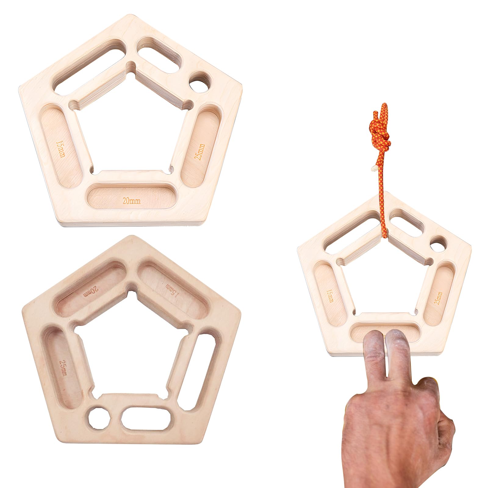 Rock Climbing Fingerboard, Double-sided Hangboard Rock Climbing Holds ...
