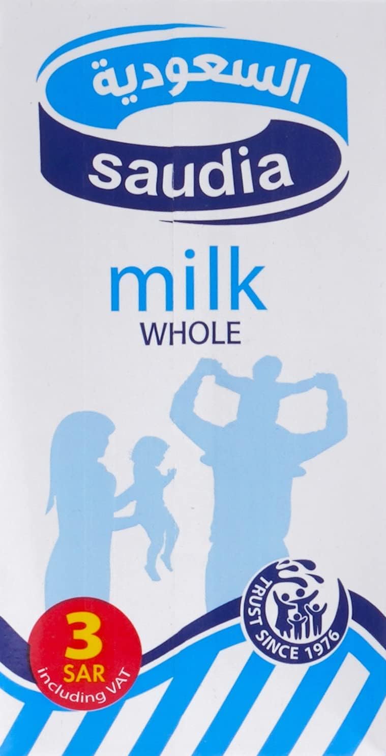 Saudia Whole Milk 18x500 ml : Buy Online at Best Price in KSA - Souq is ...