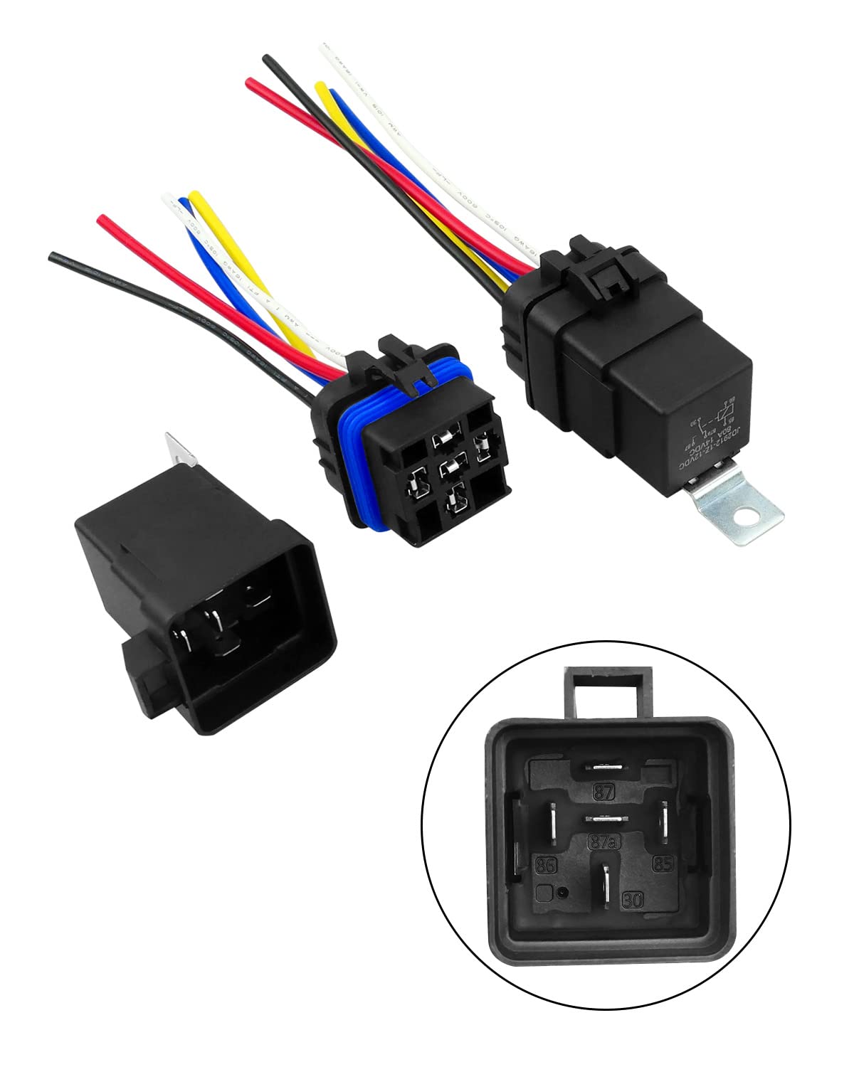 Snapklik.com : 2 Pcs 5 Pin Trim And Tilt Relay Plug Socket 12V 80-amp P ...
