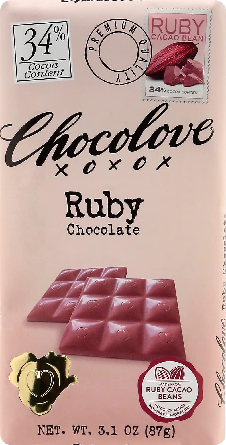 Amazon.com : Chocolove, Chocolate Bar Ruby Cacao 34%, 3.1 Ounce ...