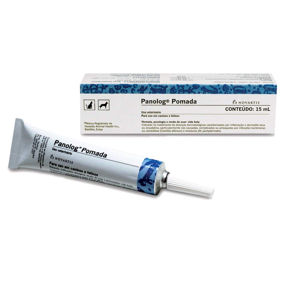 Pomada Anti-Inflamatória Novartis Panolog para Cães e Gatos - 15ml ...