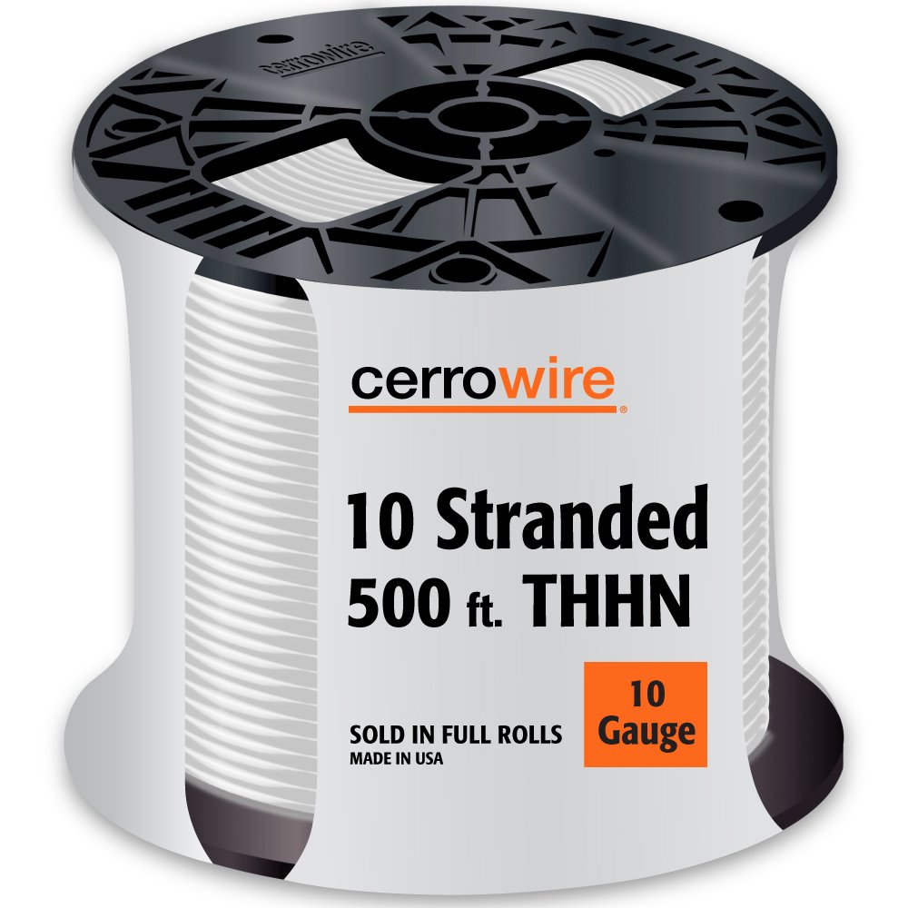 Cerro 112-3872J 500-Feet 10-Gauge Stranded THHN, White - Electrical ...