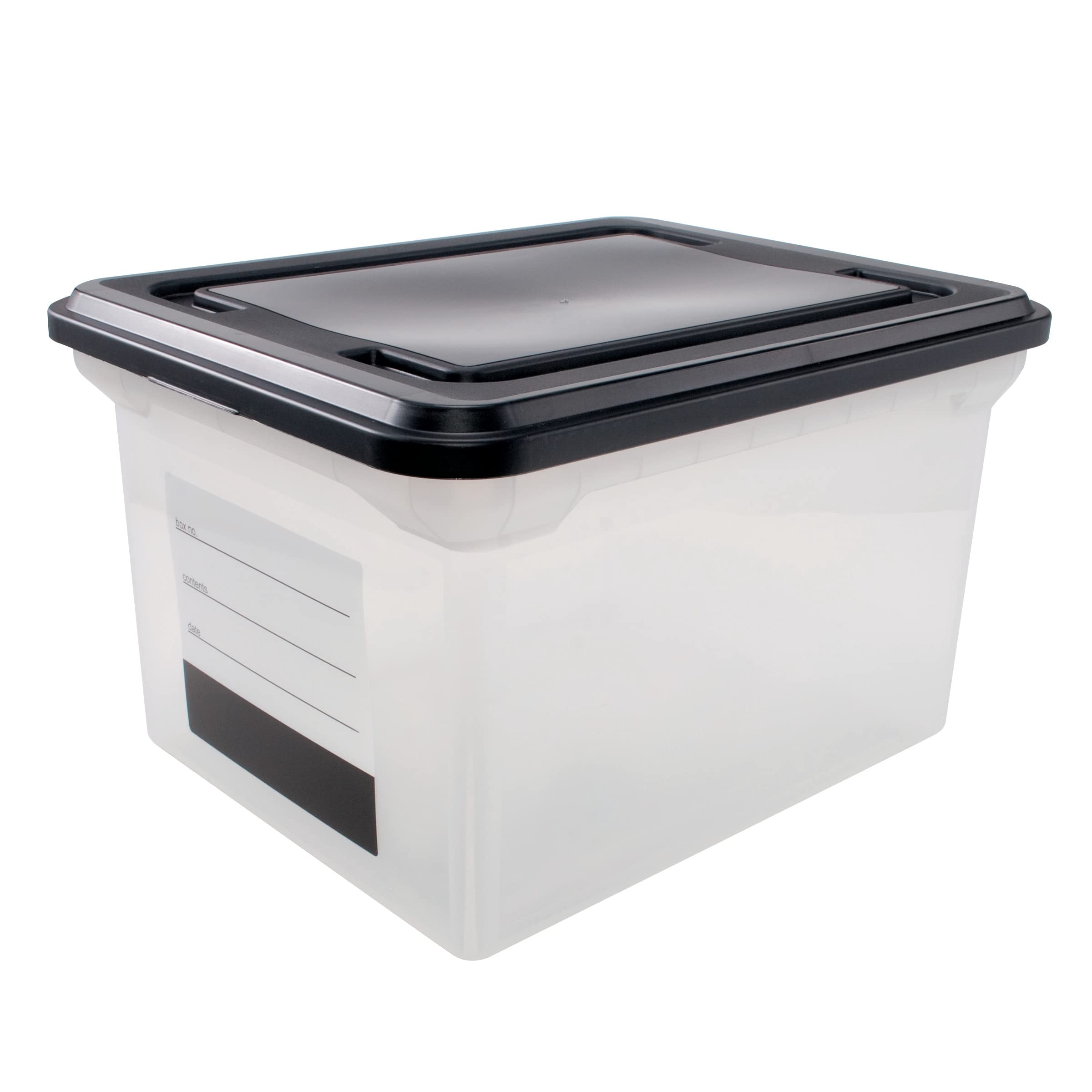 Amazon.com : Advantus Clear Base File Tote w/Lid and Label (Advantus ...