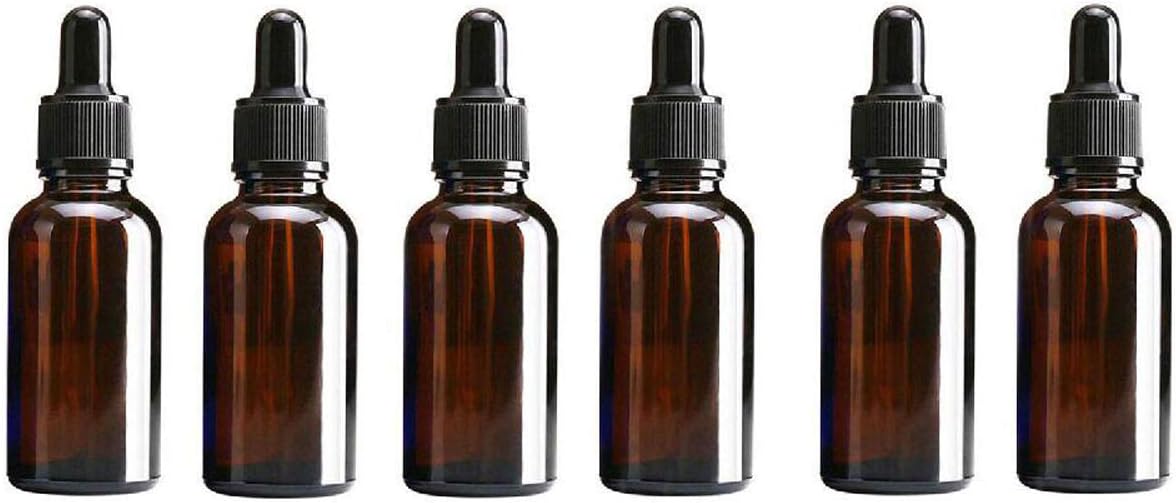 TUPWEL Leere bernsteinfarbene Glasfläschchen mit Glaspipette und grauem ...