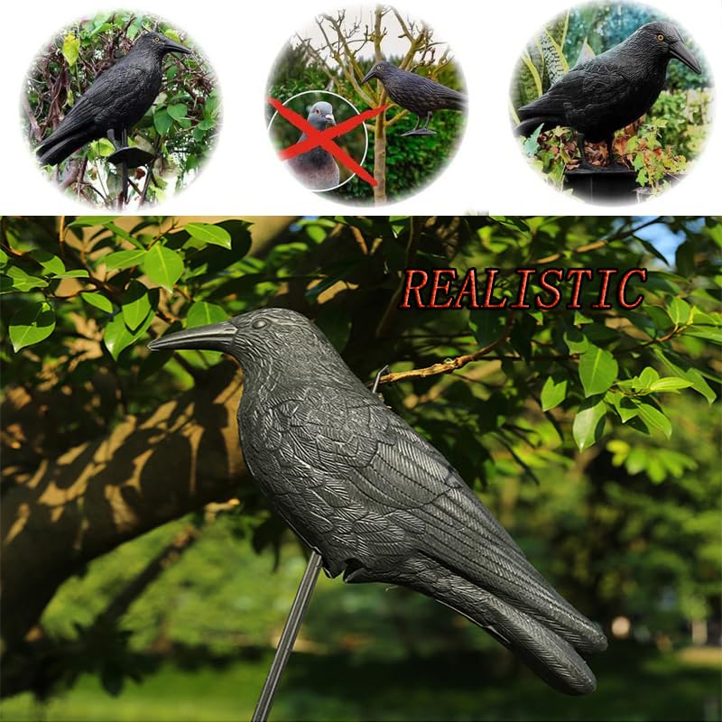FaJoek Pigeon Scarer Crow Black Raven, Pigeon Repellent and Pigeon ...
