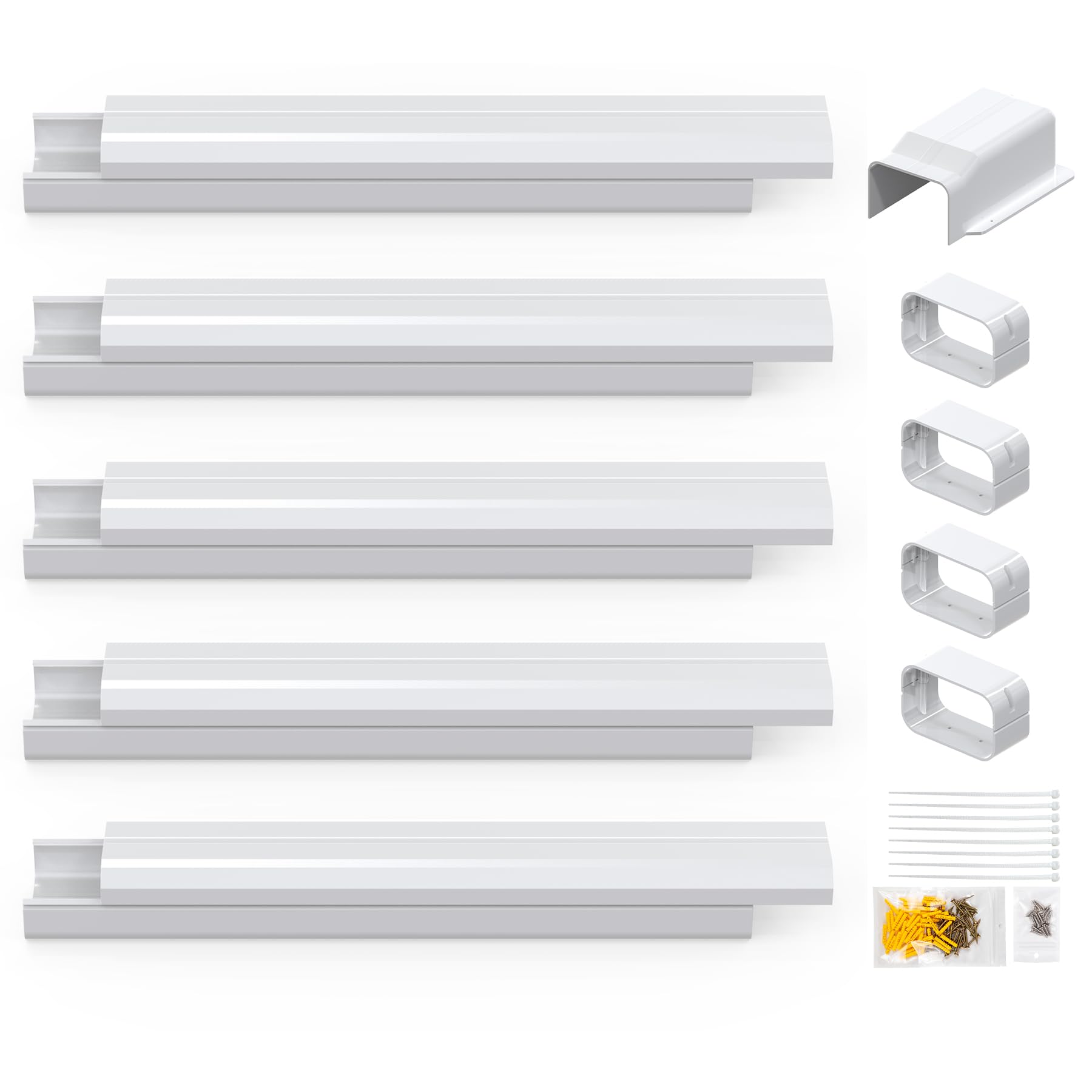 Amazon.com: GCGOODS 4in 7ft Mini Split Line Set Cover Kit, Decorative ...