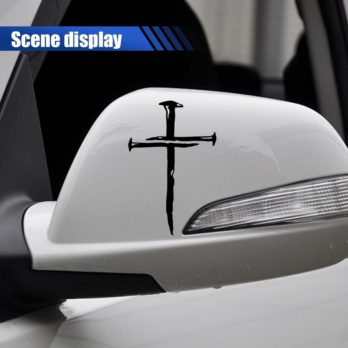 Snapklik.com : UHANBUT Cross Of Nails Car Decal Sticker, Vinyl ...