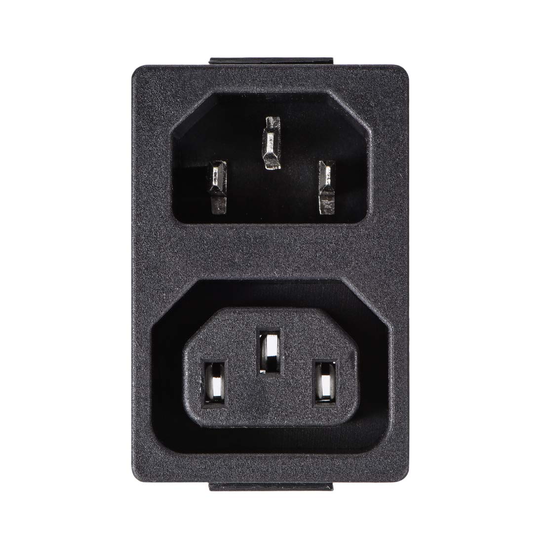 uxcell C13 C14 Panel Mount Plug Adapter AC 250V 10A 3 Pins IEC Male ...