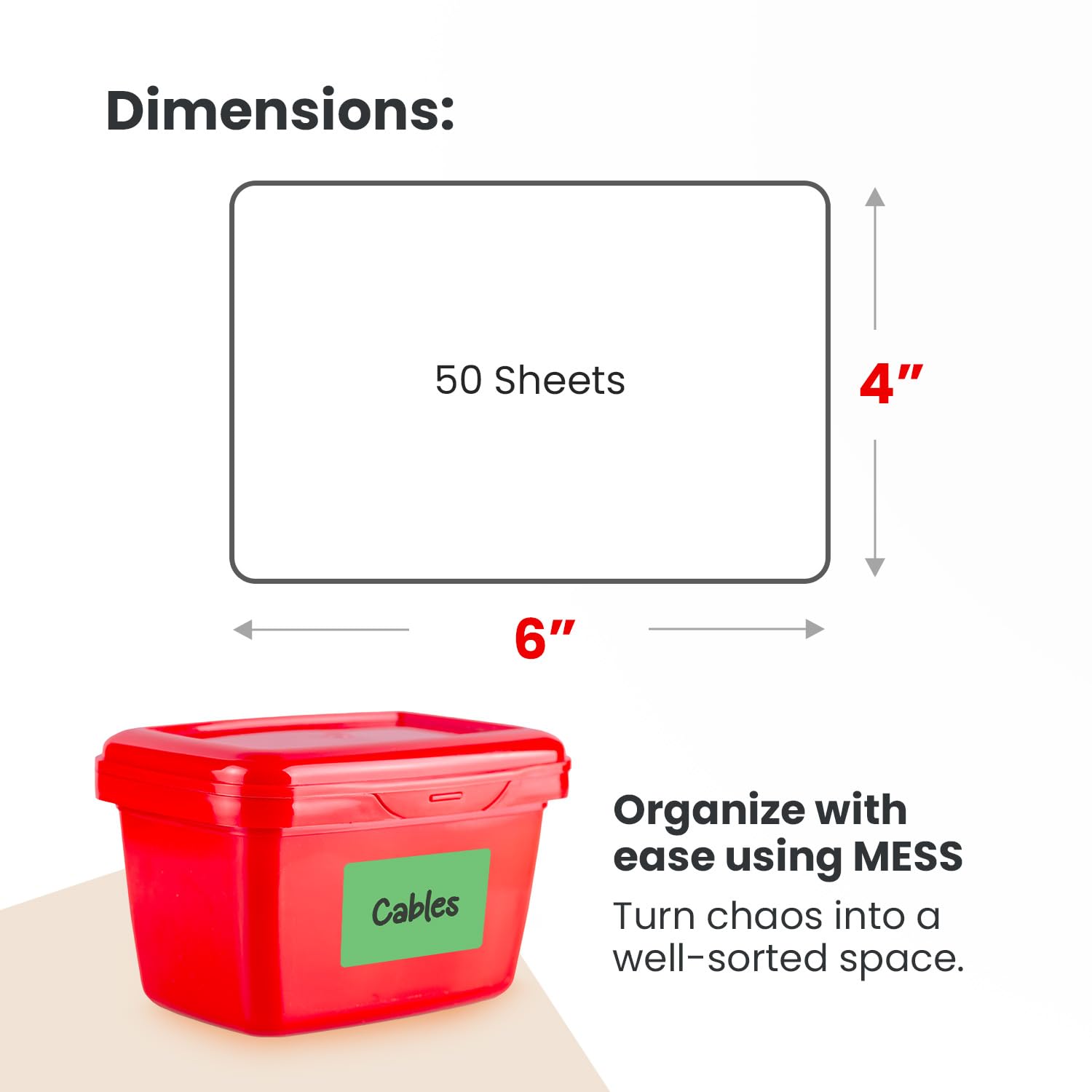 Snapklik.com : MESS Large Storage Bin Labels