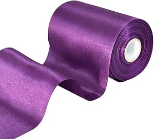 Amazon.com: AMZ DIYbilii 4 Inch x 22Yards Wide Purple Satin Ribbon ...
