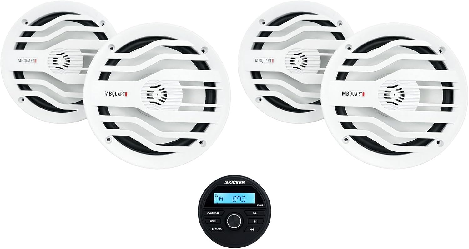 Amazon.com: Kicker KMC2 Digital Media Bluetooth Receive Bundle with (4 ...