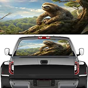 Amazon.com - SOPIYRIO Funny Sloth Rear Window Decals for Trucks ...
