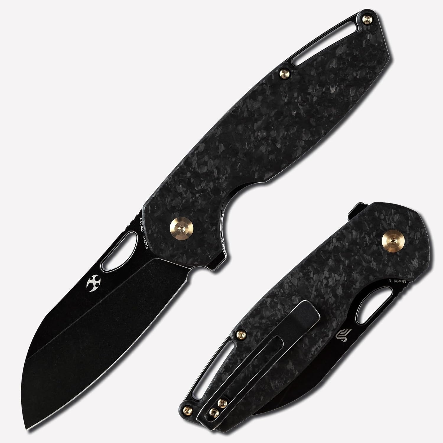 Amazon.com : KANSEPT Model 6 Pocket Folding Knives EDC Camping Folding Knife 3.1'' Black ...