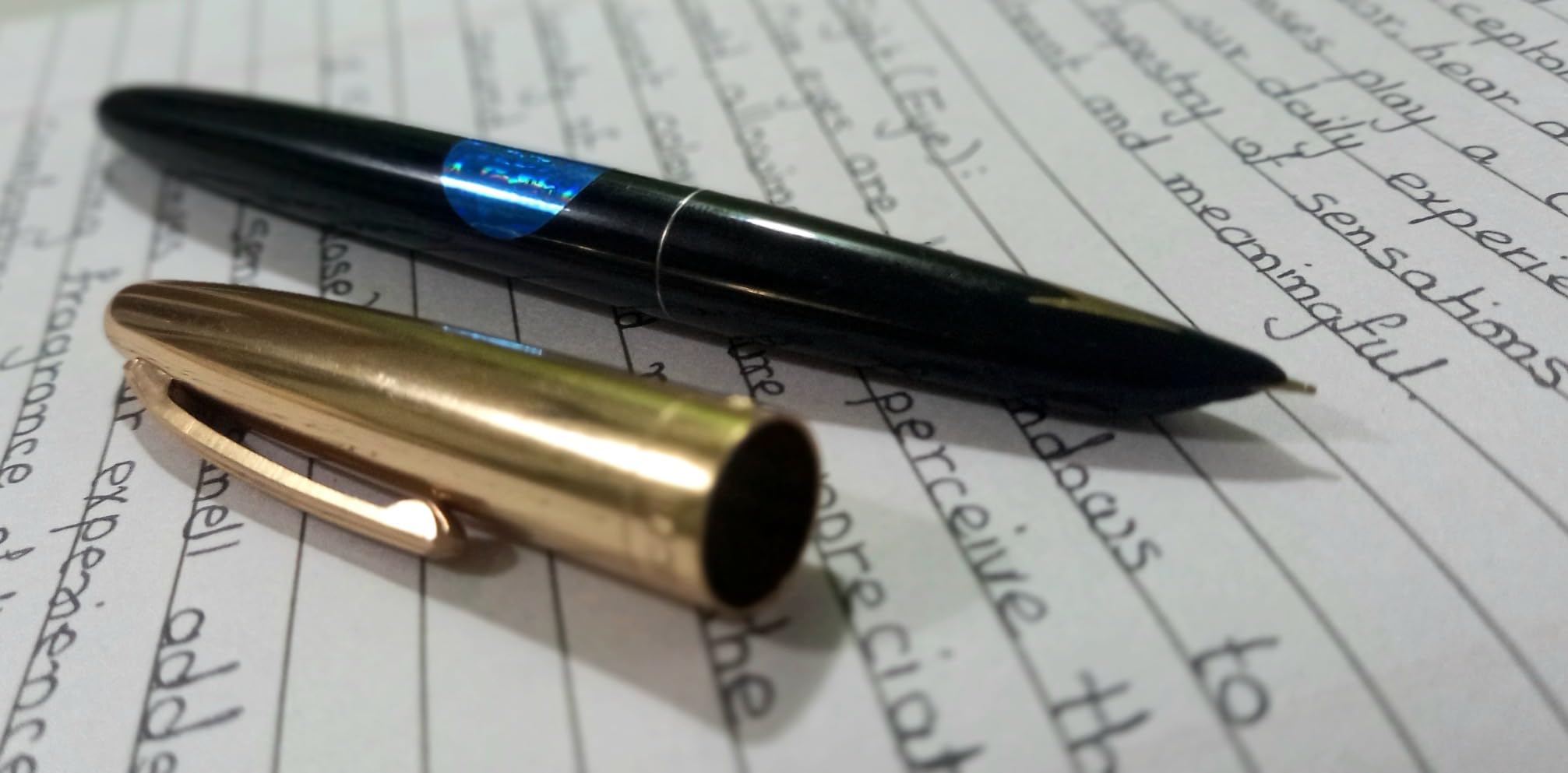 GOLD LEAF Hero Pen 329 Model Original Fountain Ink Pen Iridium Nib Gold ...