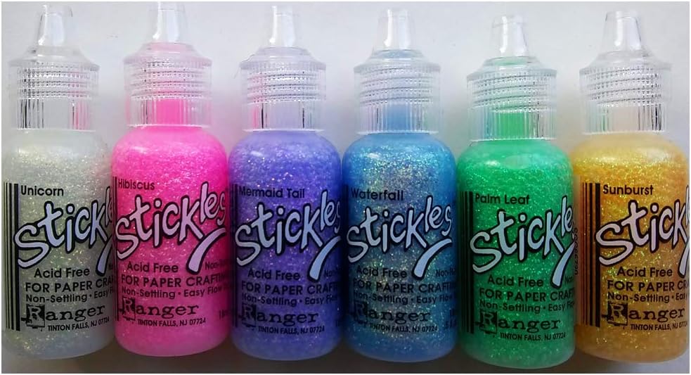 Amazon.com: RANGER Stickles Glitter Glue .5oz, Diamond, 1 Count (Pack ...