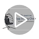 Amazon.com: SWITTE Egg Chair Outdoor with Stand, Indoor Wicker Hanging ...