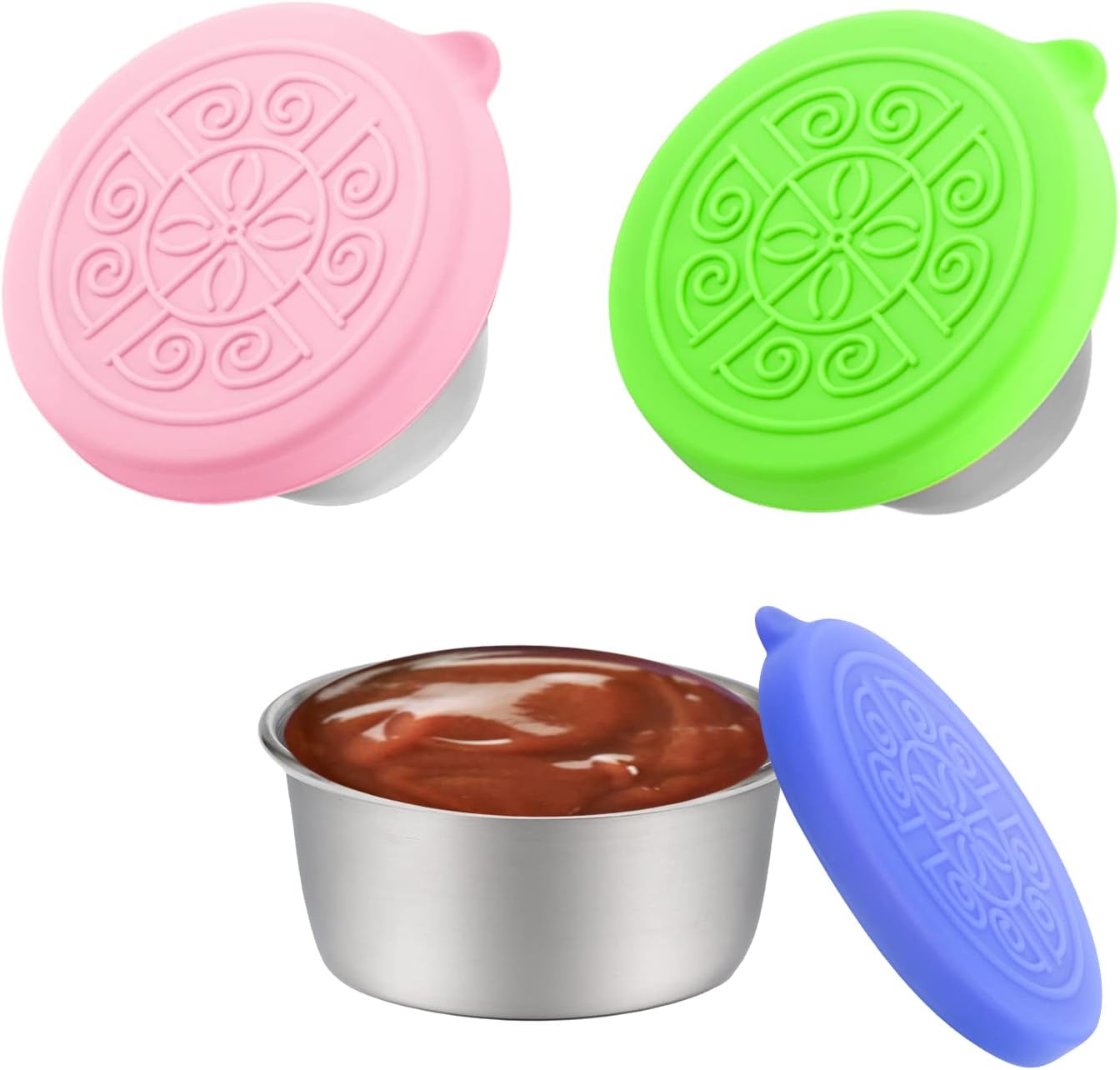 KINBOM 3pcs Salad Dressing Containers with Lids, Salad Sauce Container ...