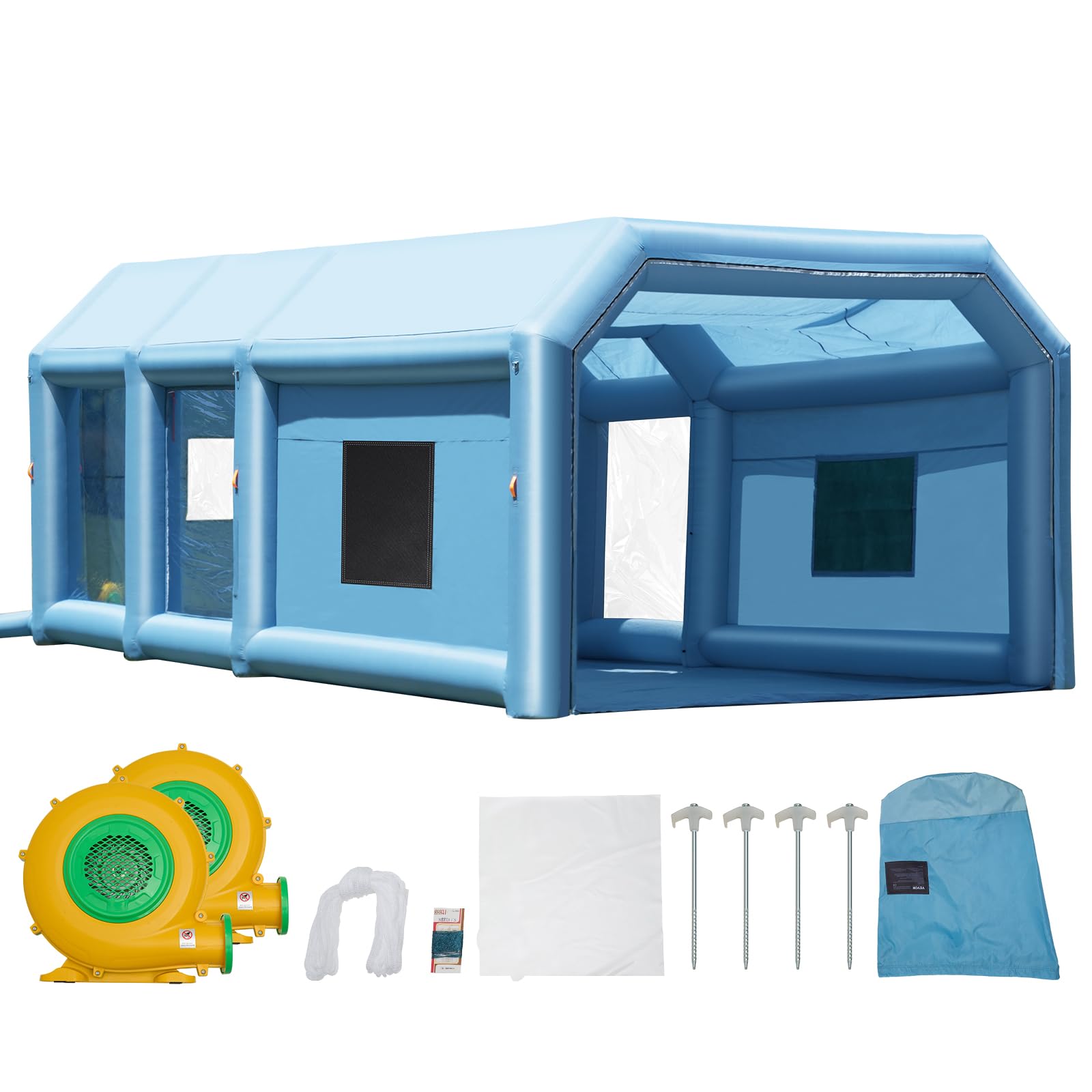Amazon.com: VEVOR Inflatable Paint Booth, 23 x 13.1 x 9 ft Inflatable ...