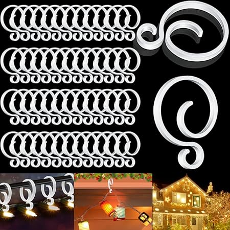 Amazon.com: Hysagtek 50 Pcs Banister Clips for Garland Christmas Light ...