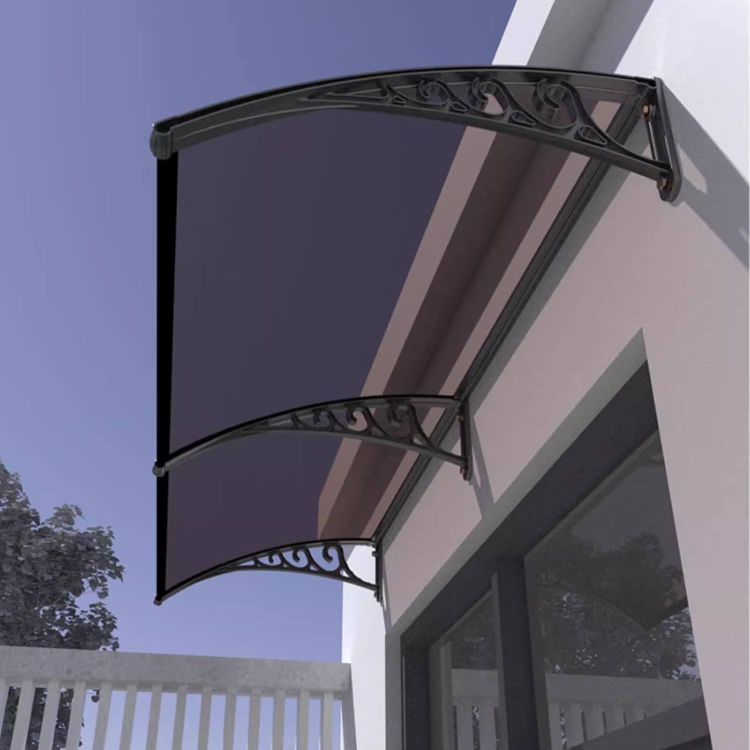 Amazon.com : Modern Window Awning Door Canopy,PC Porch Canopy,Curved ...