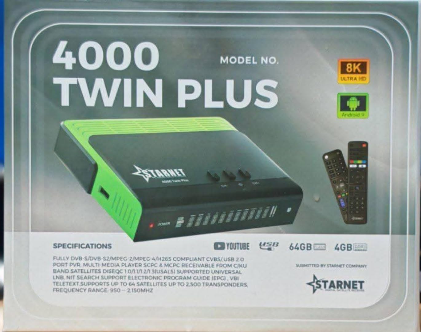 Starnet 4000 Twin Plus 8 K Android: Buy Online at Best Price in Egypt - Souq is now Amazon.eg