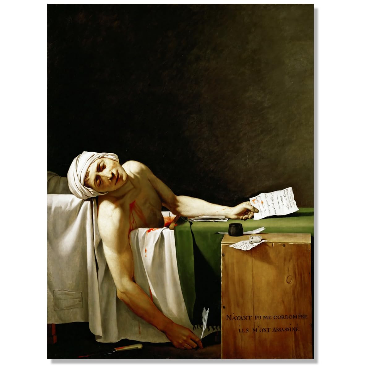 A Morte Do Papel De Parede De Marat