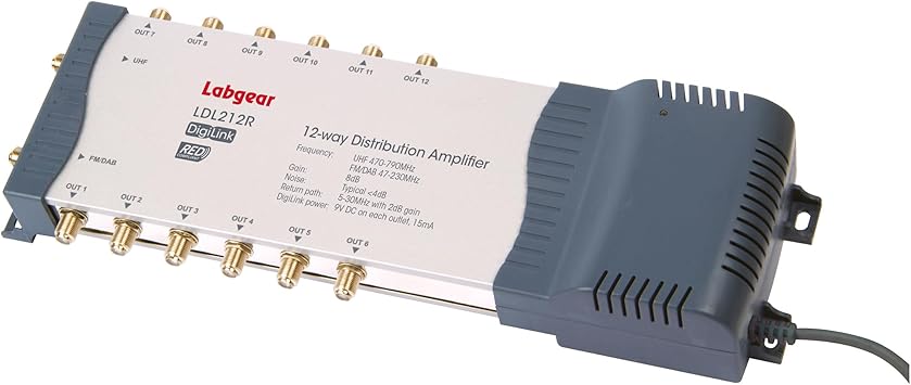 TV & Radio Signal Booster Aerial Amplifier, Labgear 12 Output DigiLink ...