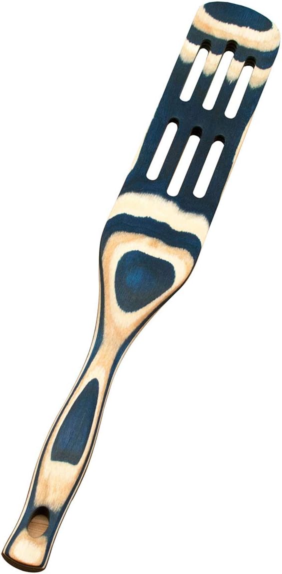Amazon.com: Island Bamboo Pakkawood 13-Inch Slotted Spurtle, Blue: Home ...