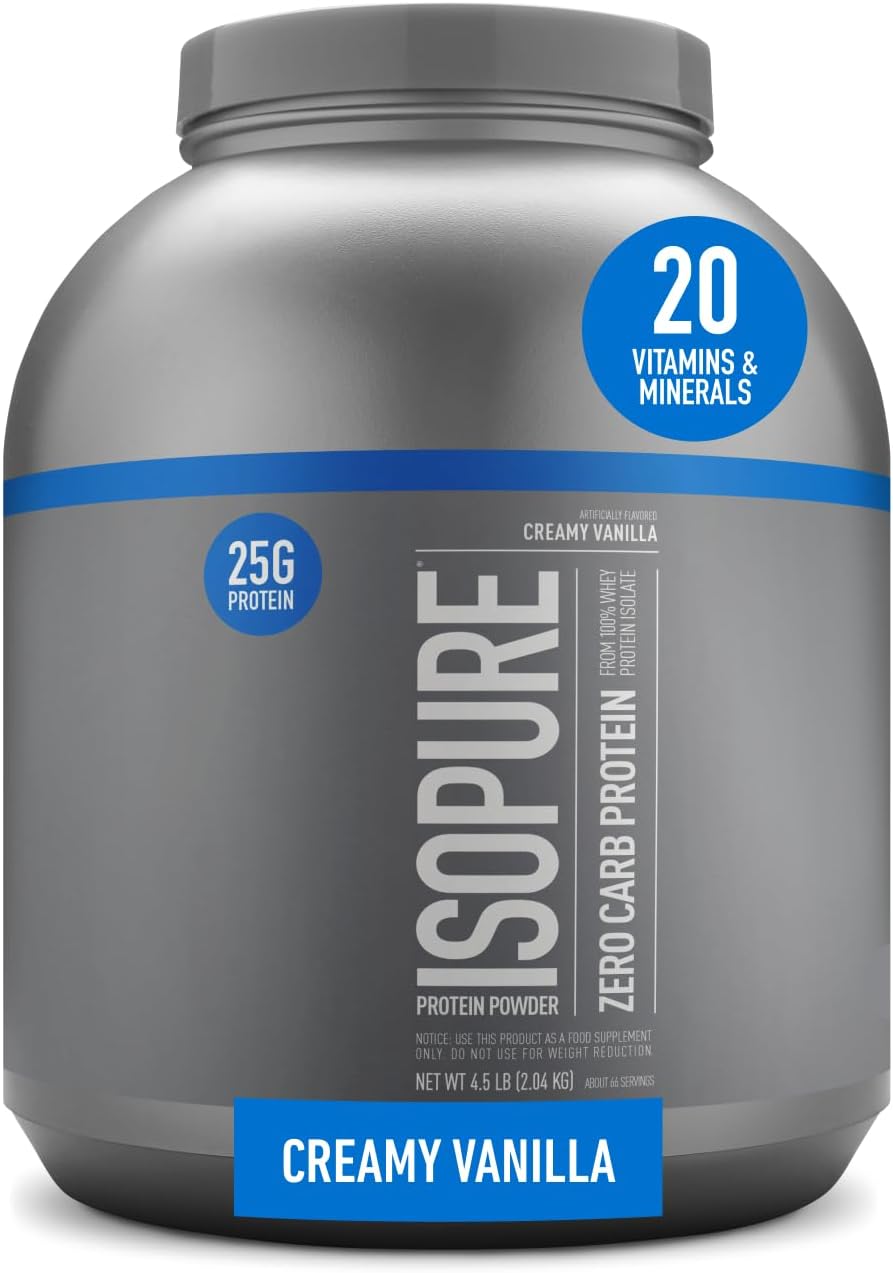 Amazon.com: Isopure Protein Powder, Whey Isolate with Vitamin C & Zinc ...